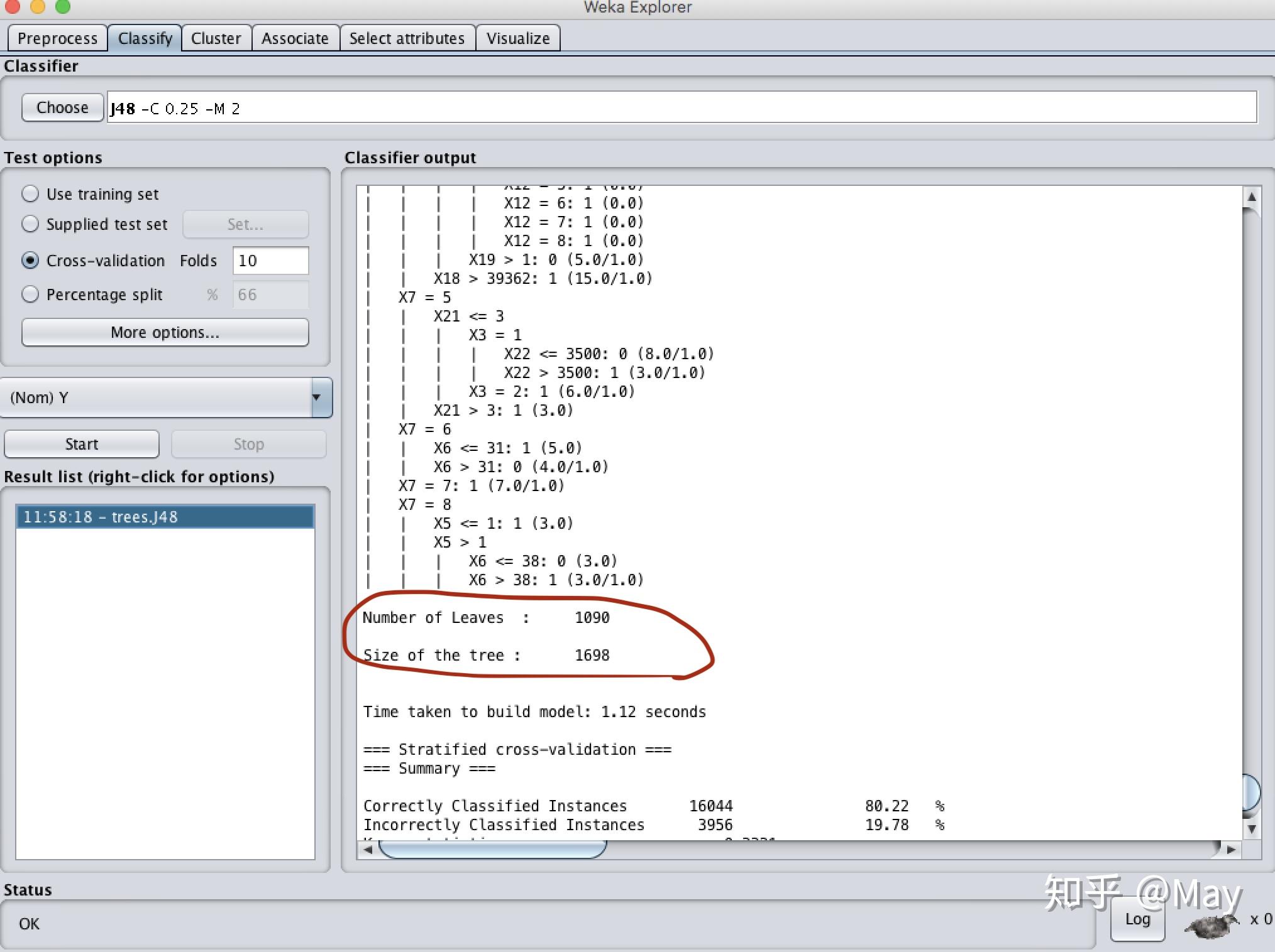 WEKA分类器（Classify）之J48决策树 - 知乎