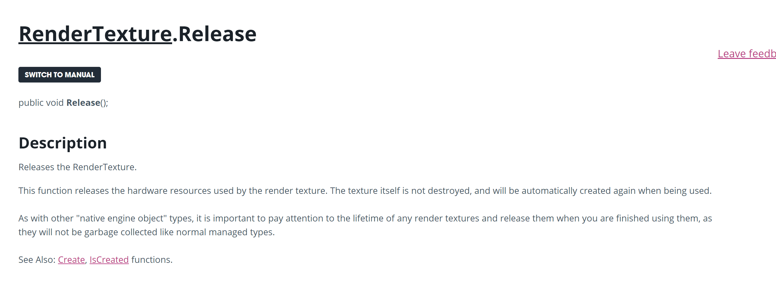 关于RenderTexture释放问题的记录 - 知乎