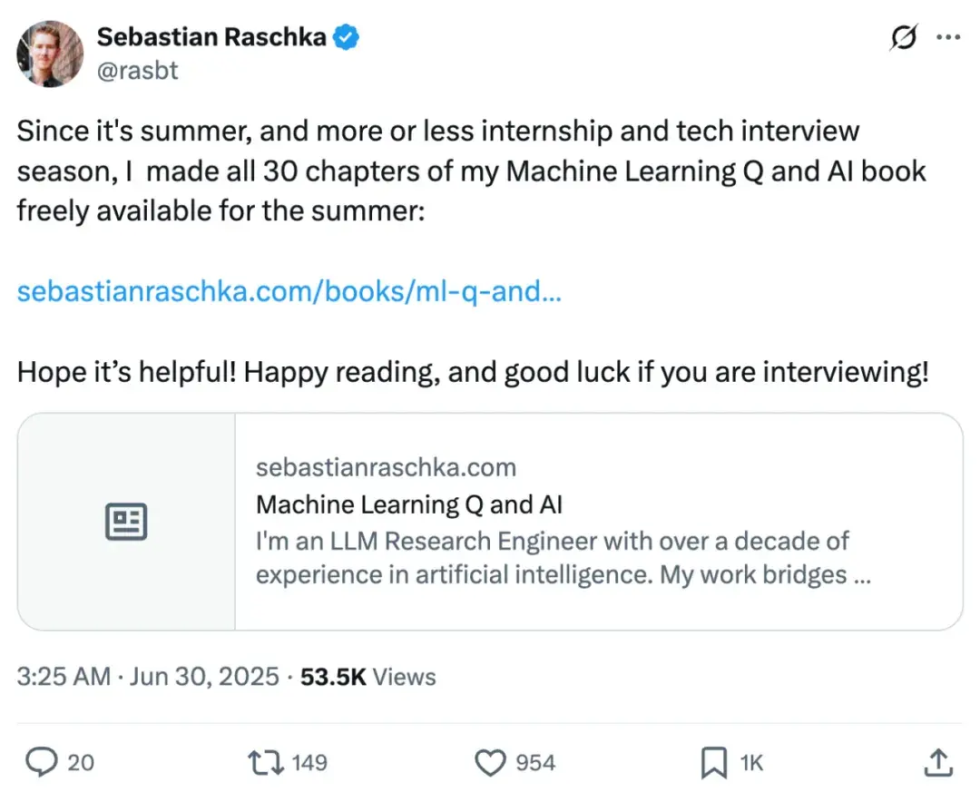 Sebastian Raschka著作免费开放！《机器学习与AI核心30问》，新手专家皆宜 - 知乎