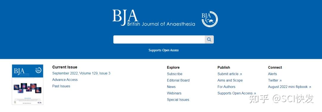 SCI期刊分析：麻醉学TOP期刊，JCR1区，无版面费！ - 知乎