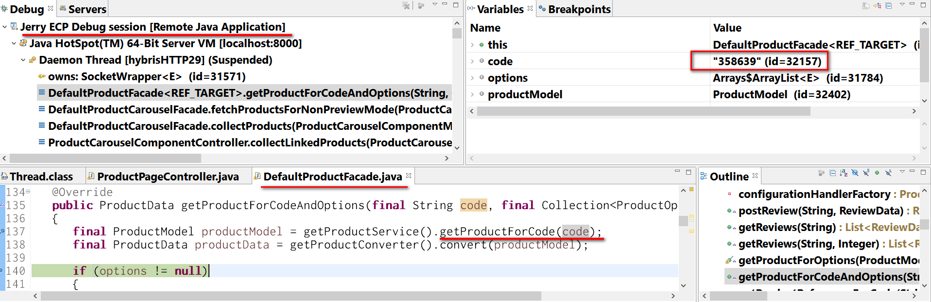 SAP Hybris Commerce product读取的调试截图 - 知乎