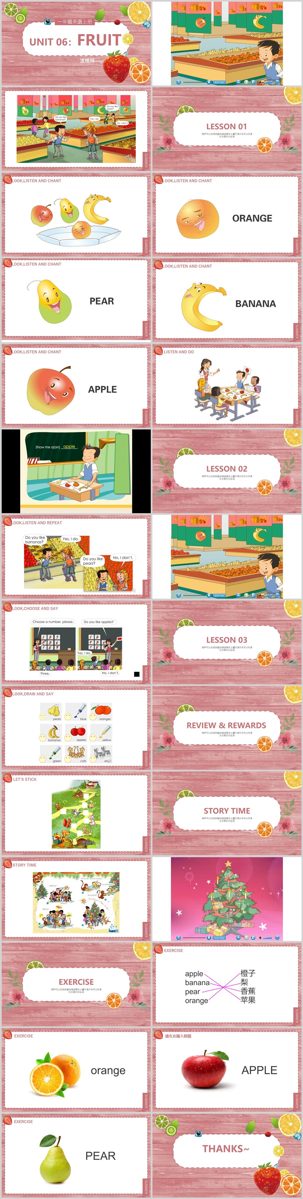 人教版小学一年级英语上册第六课：fruit（含配套教案）课件PPT - 知乎