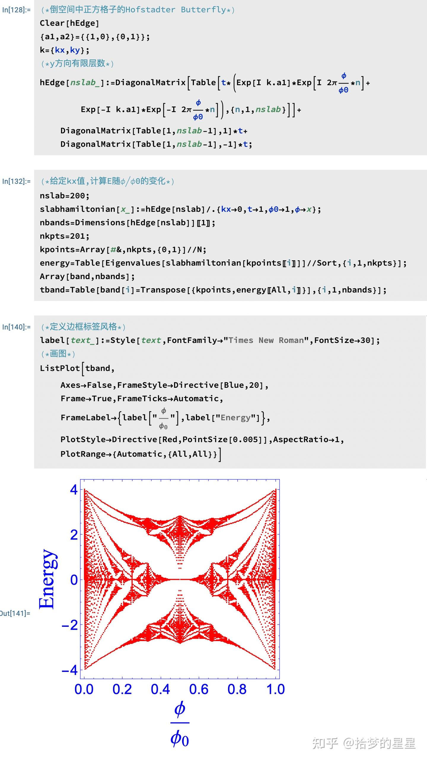 正方格子中的Hofstadter Butterfly - 知乎