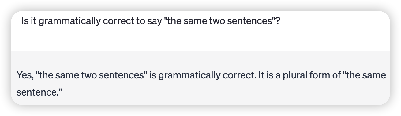 语法 |「The same one sentence」语法正确吗？ - 知乎