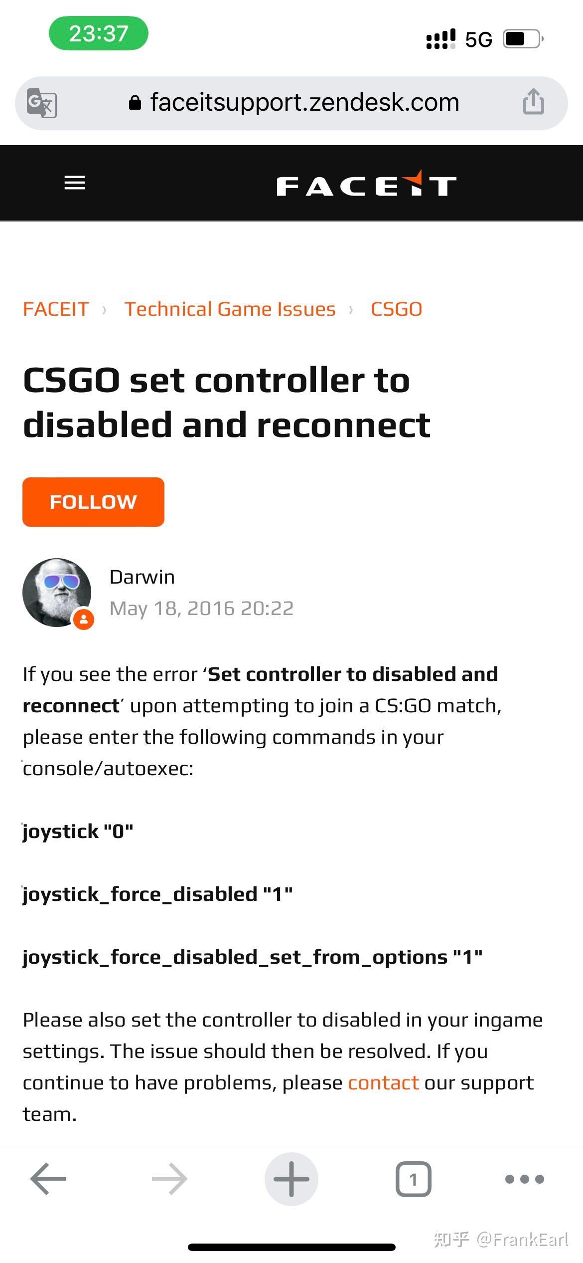 CSGO faceit平台“set controller to disabled and reconnect解决办法 - 知乎