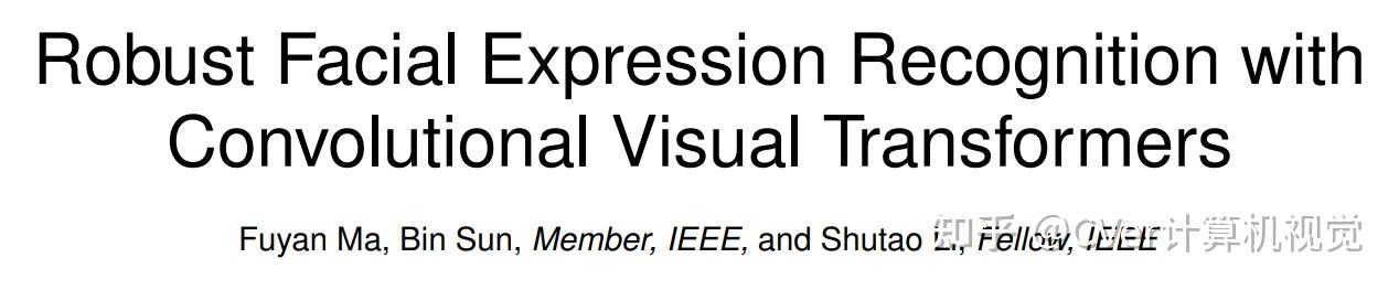 Transformer再下一城！CVT：首个基于卷积视觉Transformer的人脸表情识别 - 知乎