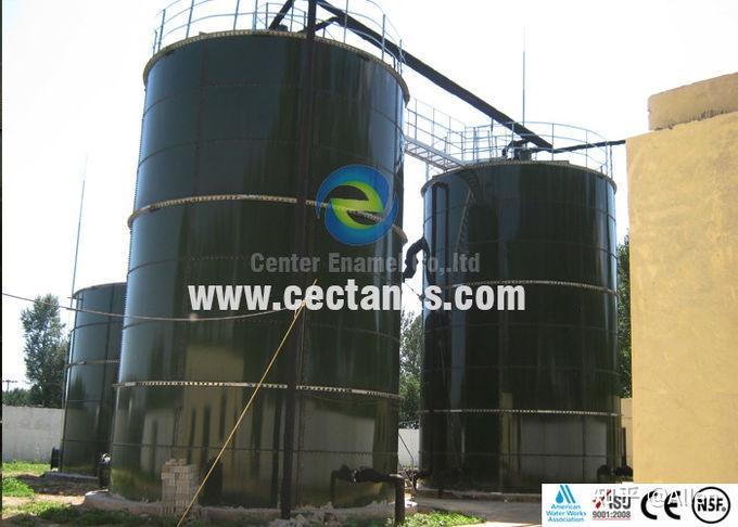 Glass Lined Steel Anaerobic Digester Tank With Double Coating 6.0 Mohs ...