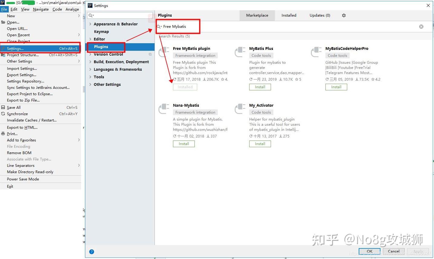 【intellij Idea】idea中的插件之一：free Mybatis Plugin跳转插件的使用（方便在dao接口和mappper Xml文件之间进行切换） 知乎