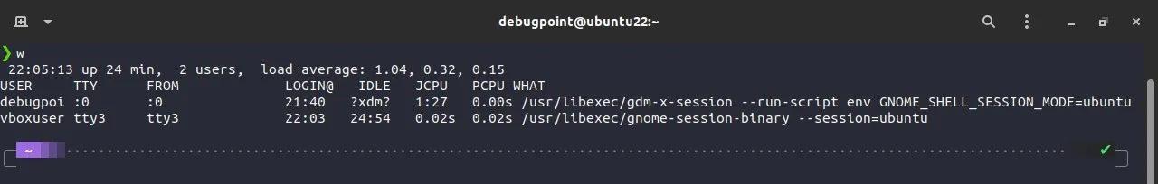 w 命令的解释与示例 | Linux 中国 - 知乎