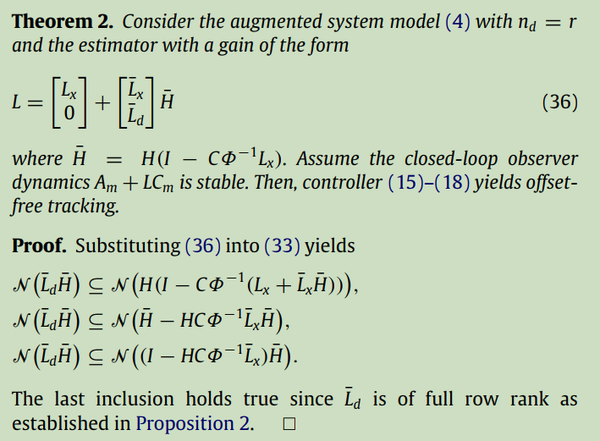 Linear offset-free model predictive control - 知乎