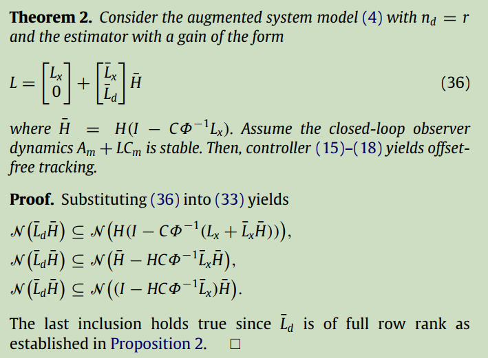 Linear offset-free model predictive control - 知乎