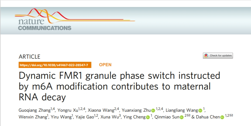 客户文章| Nature子刊 揭示了FMR1通过m6A修饰调控早期胚胎发育的分子机制 - 知乎