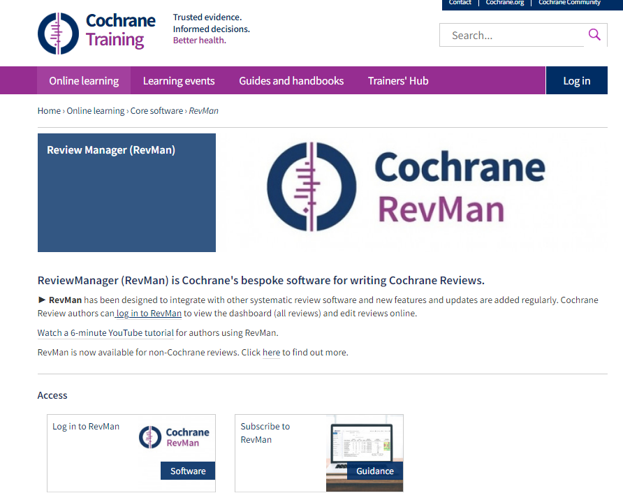 做Meta分析才发现软件没有了！Cochrane不能下载RevMan！！！ - 知乎