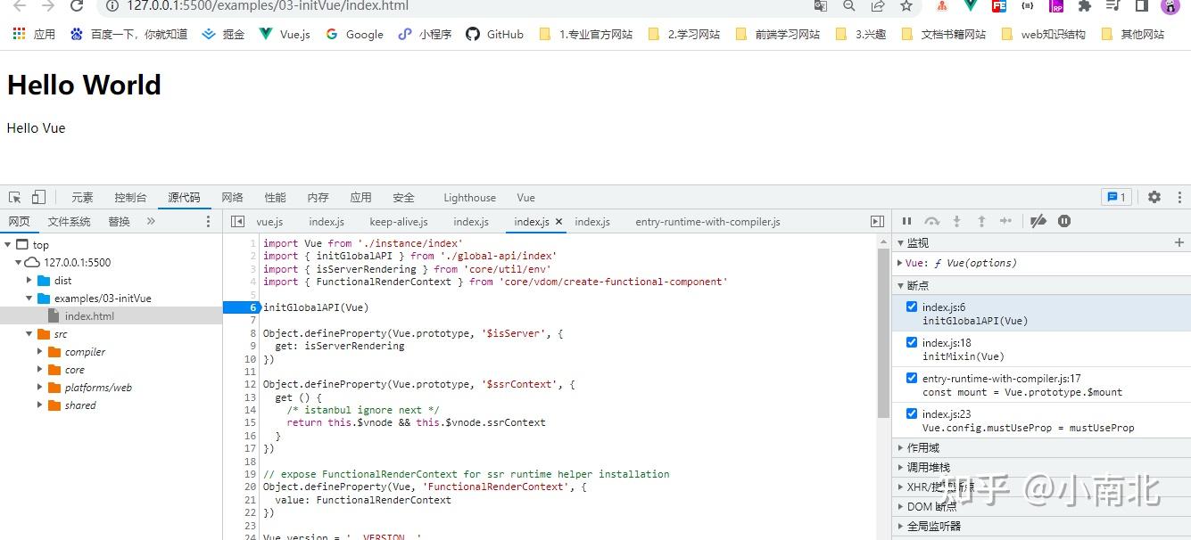 Vue源码初调试(一)vue的入口以及调试vue的初始化 知乎