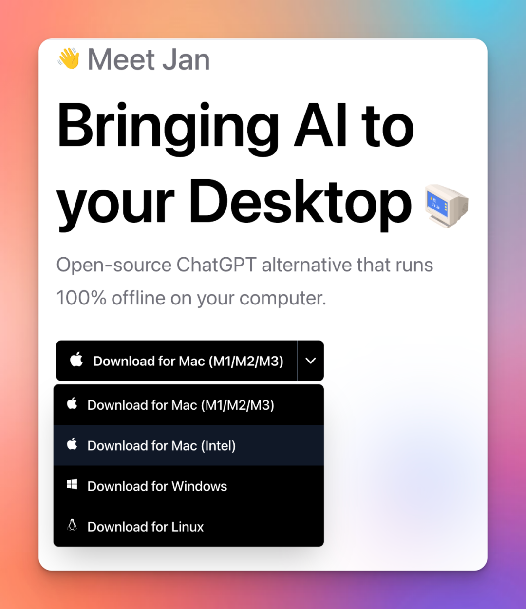 Jan：一款简洁界面的本地AI桌面应用 - 知乎