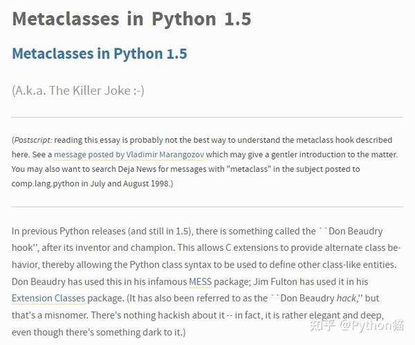 Python 的元类设计起源自哪里？ - 知乎
