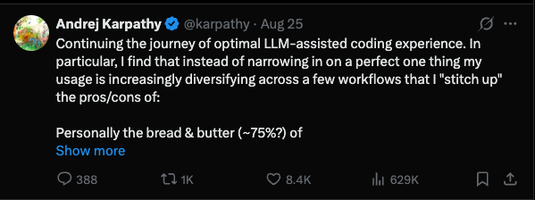 大神 Andrej Karpathy 亲自公布 vibe coding 心得，谷歌实验室产品总监第一个下场评论 - 知乎
