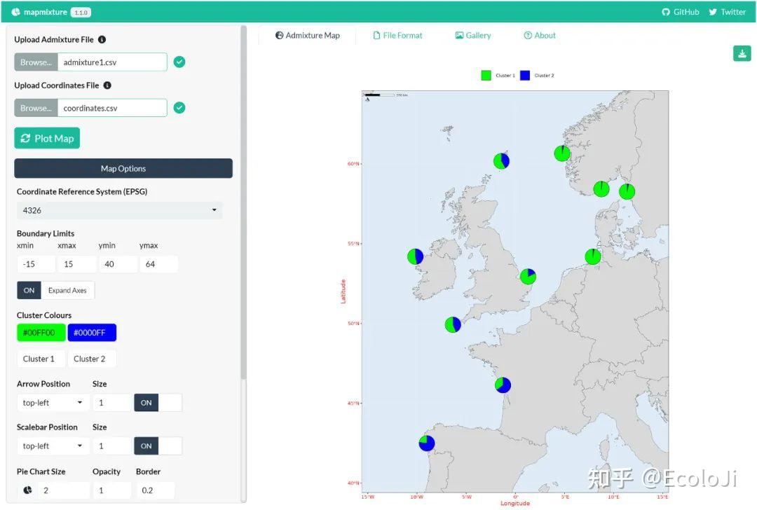 mapmixture：用于admixture和种群结构空间可视化的R软件包和网络应用程序 - 知乎