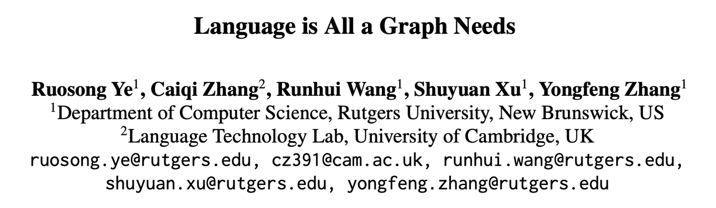 [93] InstructGLM: 探索让LLMs成为Graph Foundation Model - 知乎