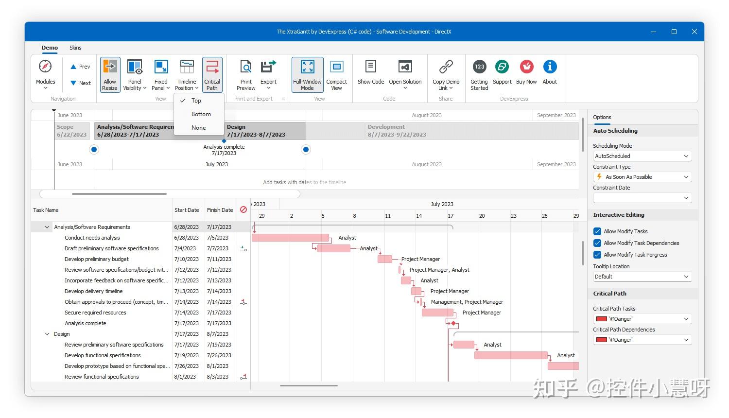 DevExpress WinForms Gantt组件——轻松可视化项目时间表内的时间轴 - 知乎