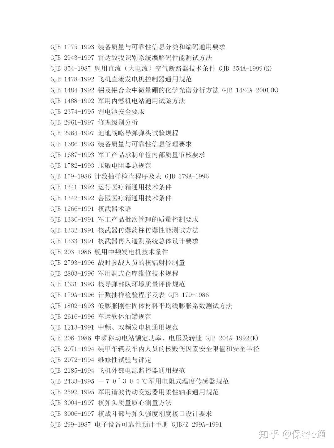 中国军用标准目标丨国军标(GJB) 汇总 - 知乎