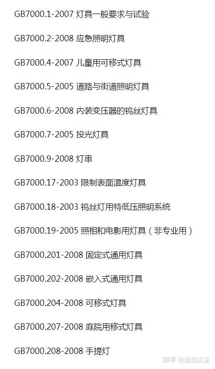 灯具测试标准GB7000灯具测试项目 - 知乎