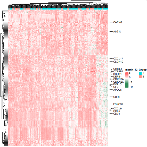 R可视化：热图中标注感兴趣的基因 - 知乎