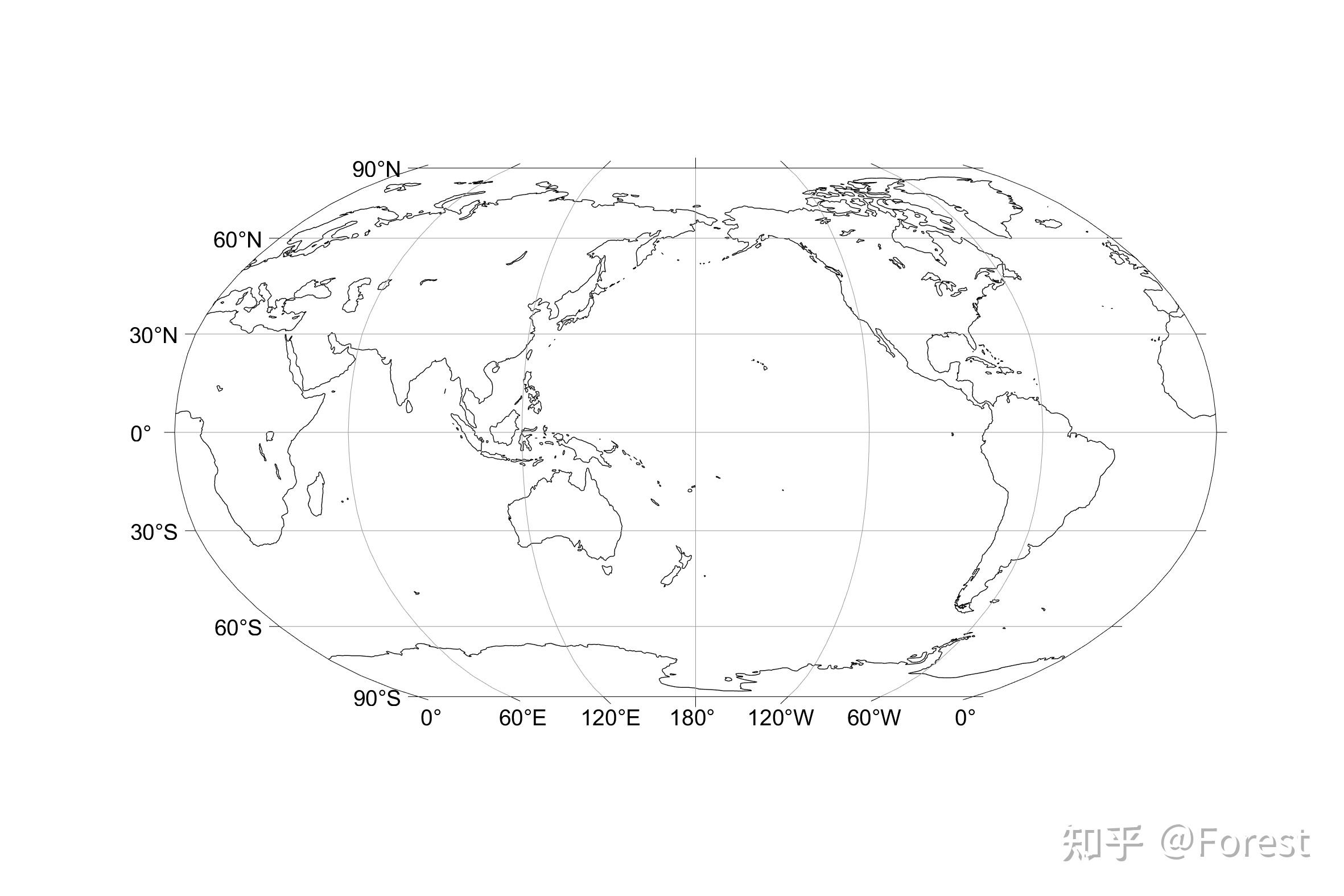M_Map hammer-aitoff 和 robinson投影问题 - 知乎