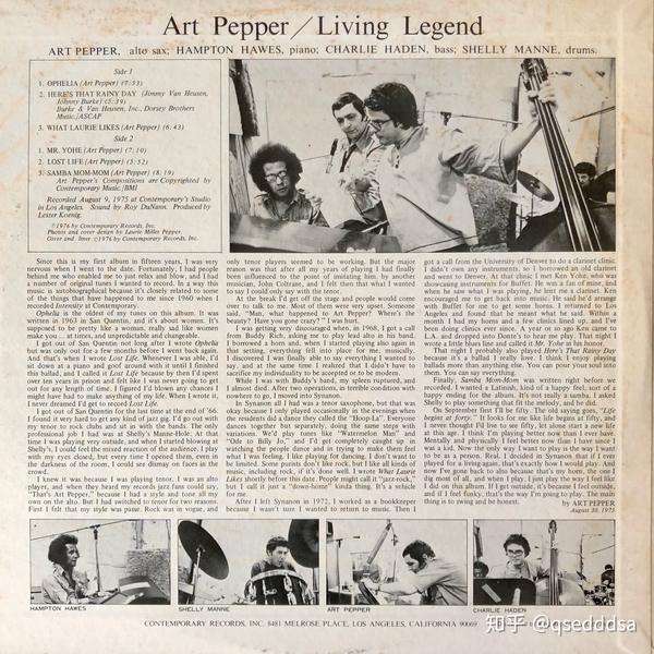 Art Pepper Living Legend - 知乎
