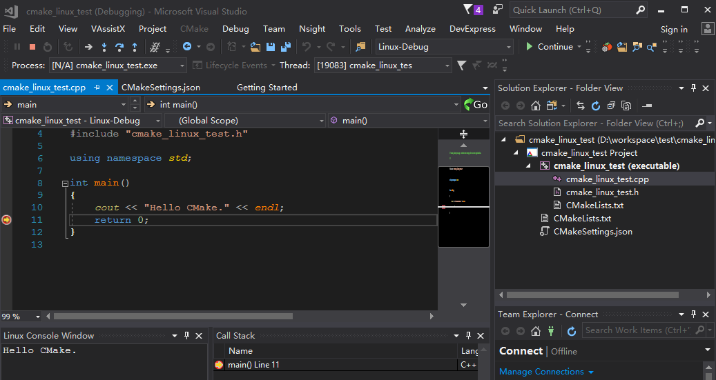 搭建VS2017 Linux CMake开发环境 - 知乎
