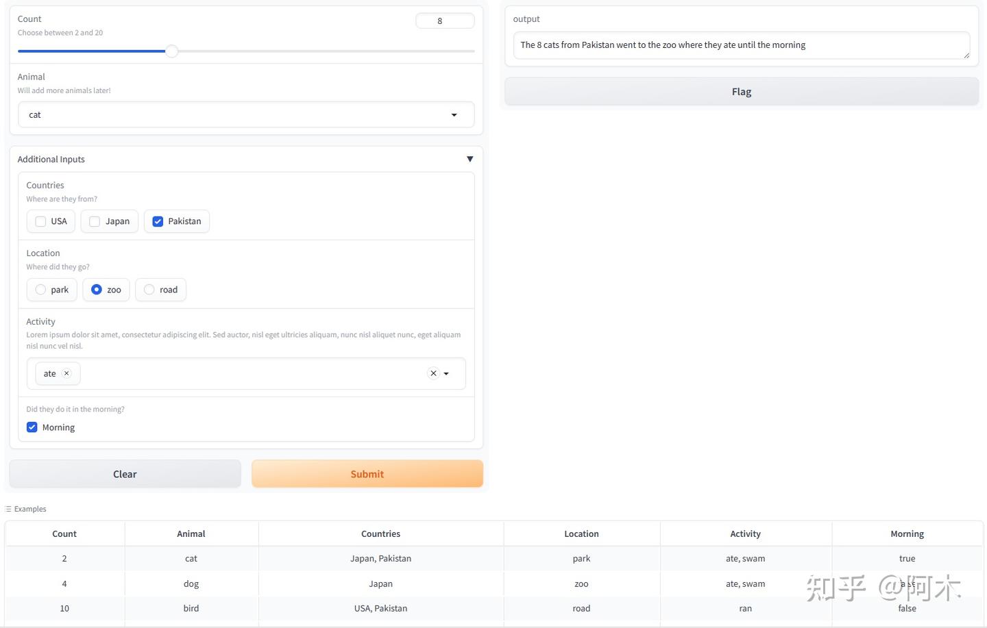 Gradio 学习笔记 02（examples） - 知乎