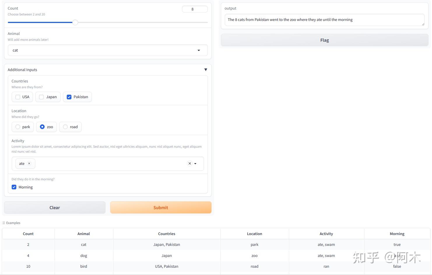 Gradio 学习笔记 02（examples） - 知乎