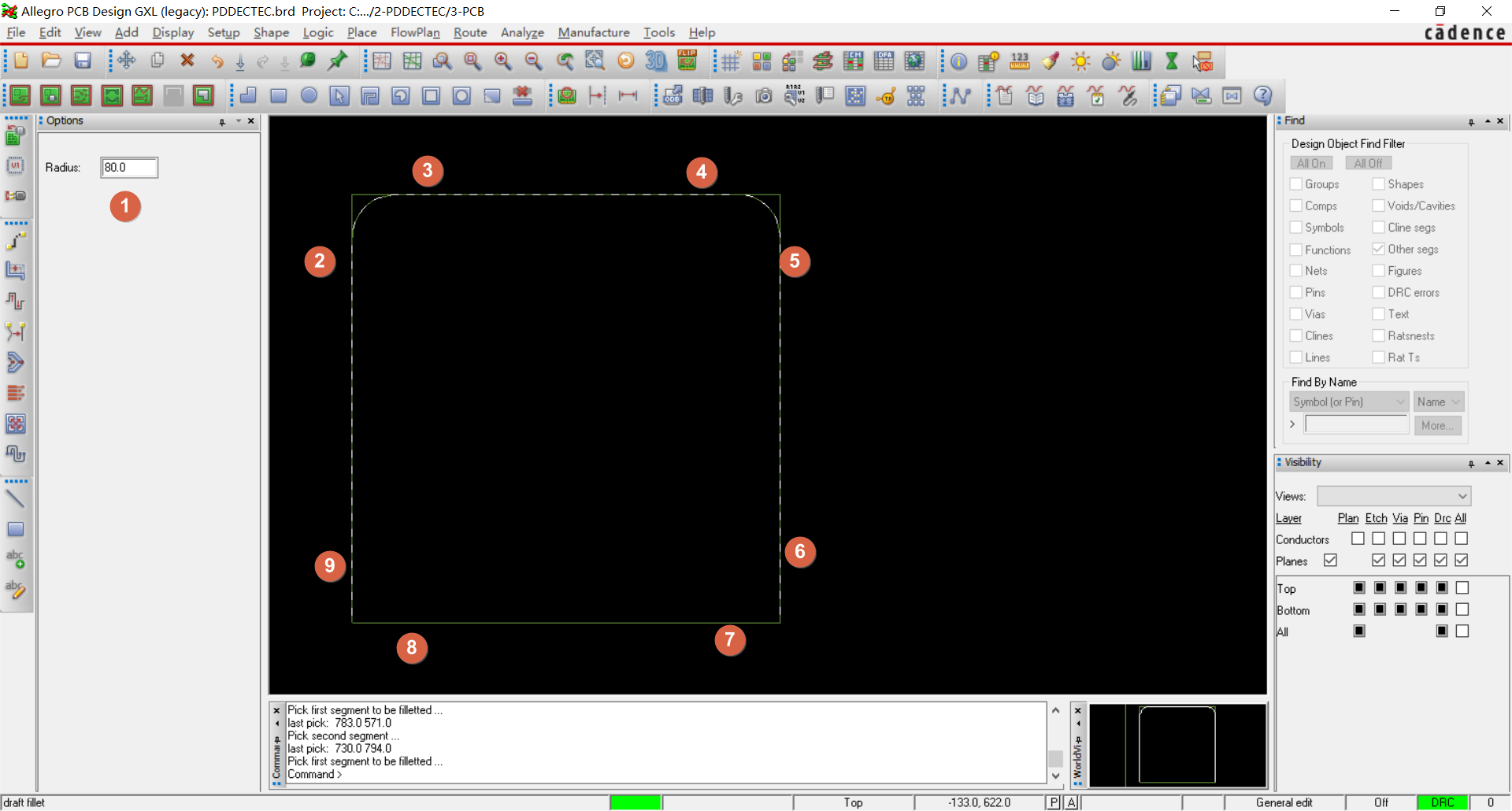 Cadence Allegro给画好的PCB导圆角 - 知乎