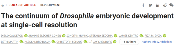 Science | 作者专访：单细胞分辨率下果蝇胚胎发育的连续图谱 - 知乎
