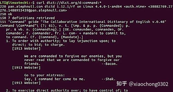 Linux Curl 命令示例 上 知乎