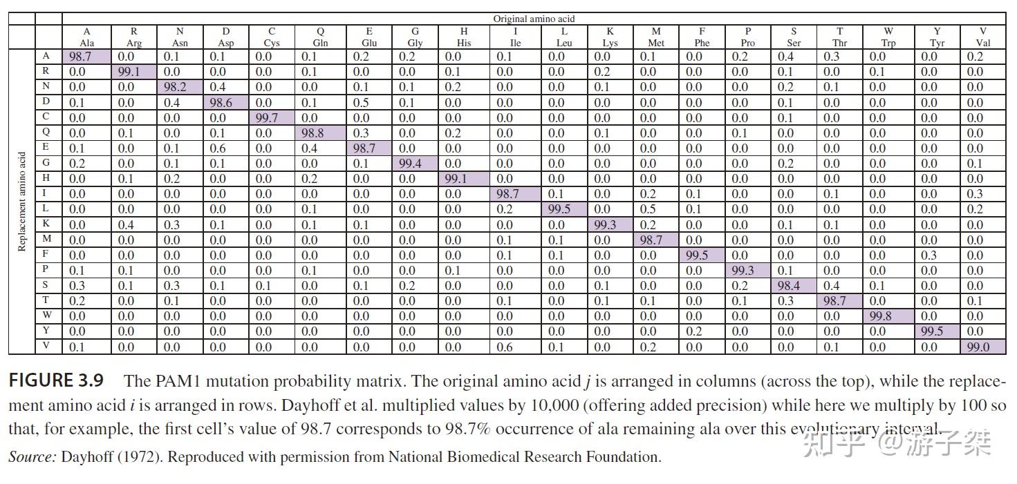 如何得到PAM打分矩阵——PAM打分矩阵原理与Dayhoff模型【生物信息学】 - 知乎