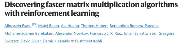 强化学习发现矩阵乘法算法，DeepMind再登Nature封面推出AlphaTensor - 知乎