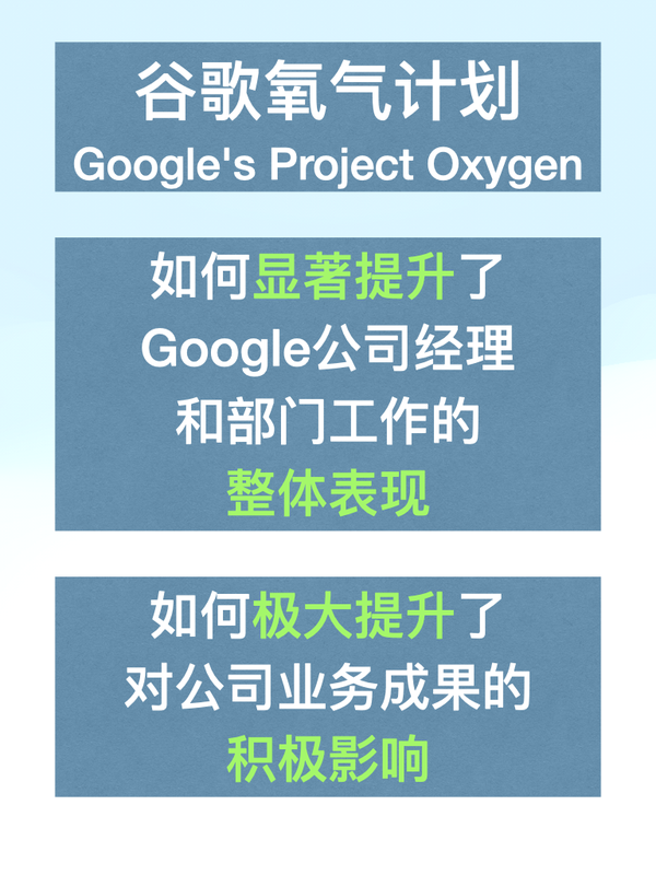 谷歌氧气计划（Google's Project Oxygen）：公司管理中，好的经理会做什么，如何提升对公司业务成果的积极影响 - 知乎