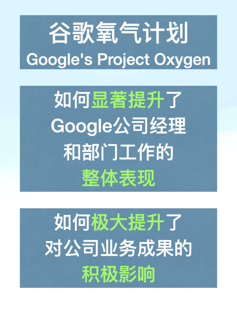 谷歌氧气计划（Google's Project Oxygen）：公司管理中，好的经理会做什么，如何提升对公司业务成果的积极影响 - 知乎