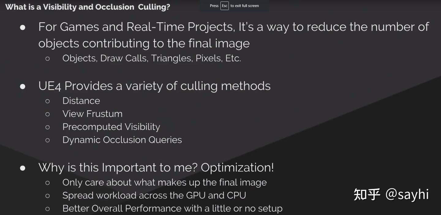 Unreal Culling Methods - 知乎
