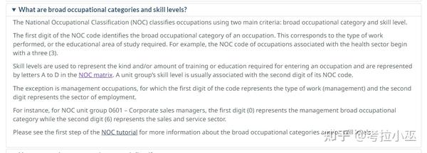 NOC（National Occupation Classification）是如何划分及定义职位的？ - 知乎