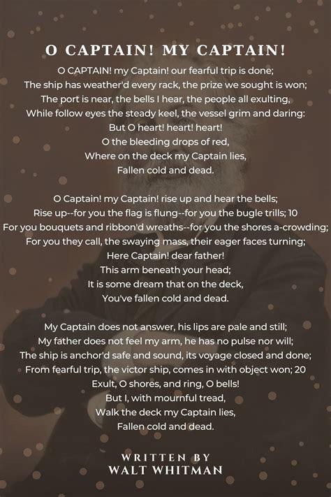 Walt Whitman(沃尔特·惠特曼)《O Captain! My Captain!》《哦，船长！我的船长！》解析 - 知乎