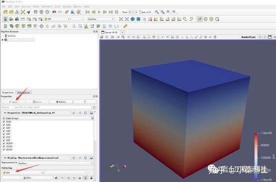 FLAC3D结果在Paraview中后处理(3)-切片、测点测线、动图 - 知乎