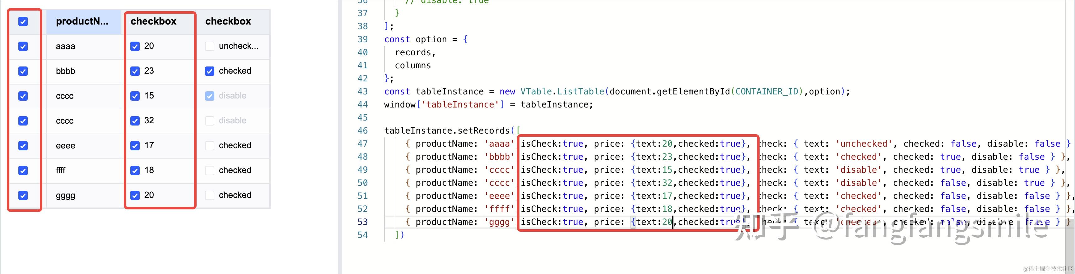 使用VTable表格组件用到了复选框Checkbox，怎么手动更新状态？ - 知乎