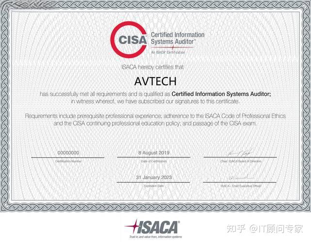 IT审计CISA认证是什么？初学者使用指南 - 知乎