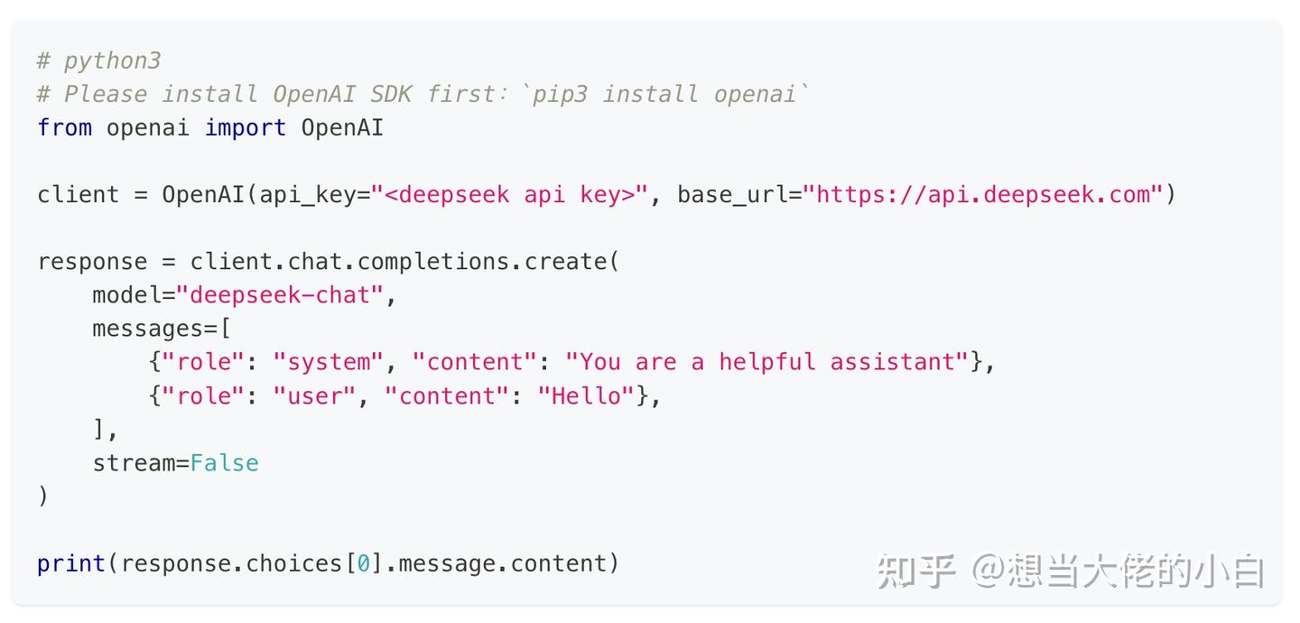 DeepSeek 调用方式（一） - 知乎