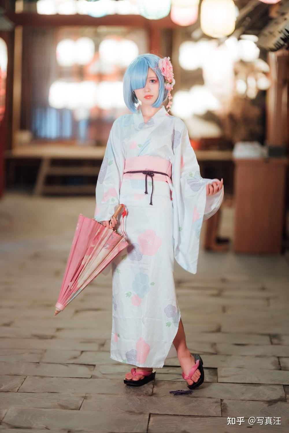 晕崽Zz写真合集cos图片:和服蕾姆 - 知乎