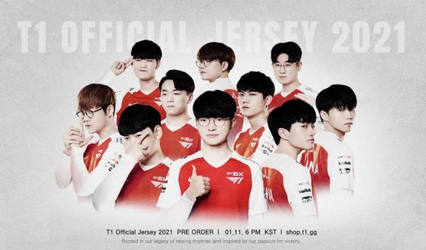 T1公布新队服，经典红白配色，被网友调侃为LCK的WE分队 - 知乎