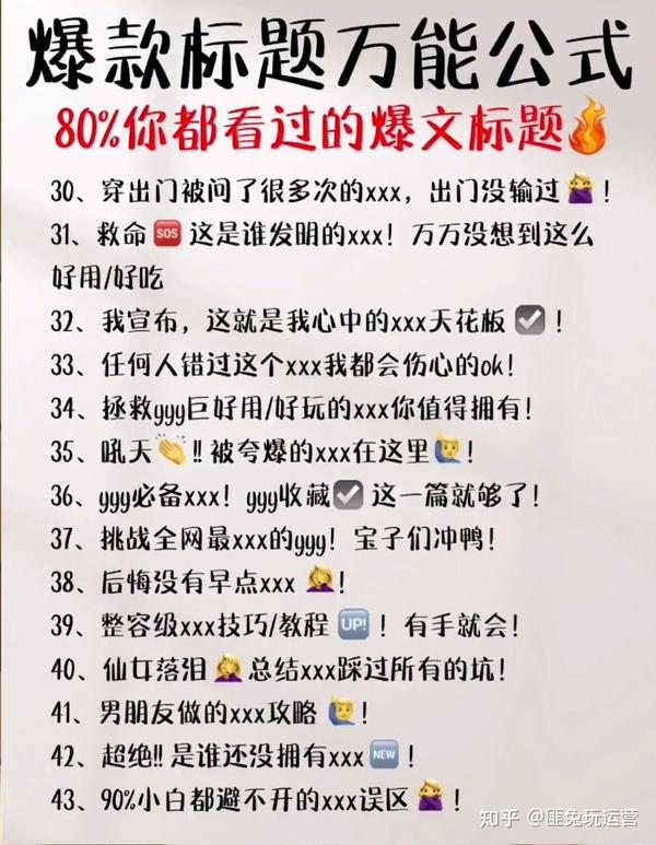 【干货】5个爆款开头和120个爆款标题公式 知乎