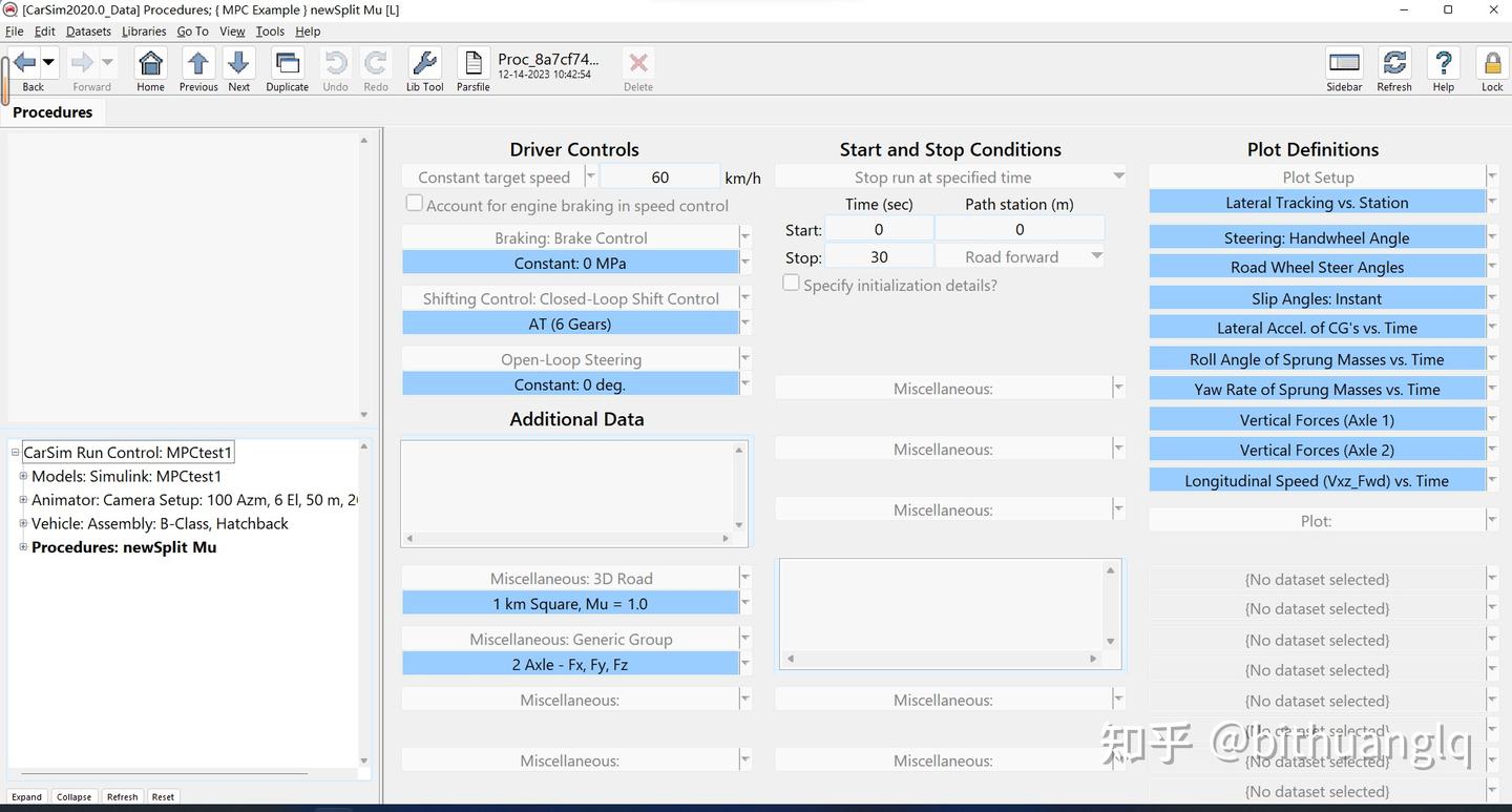 基于CarSim和Simulink的MPC轨迹跟踪示例 - 知乎